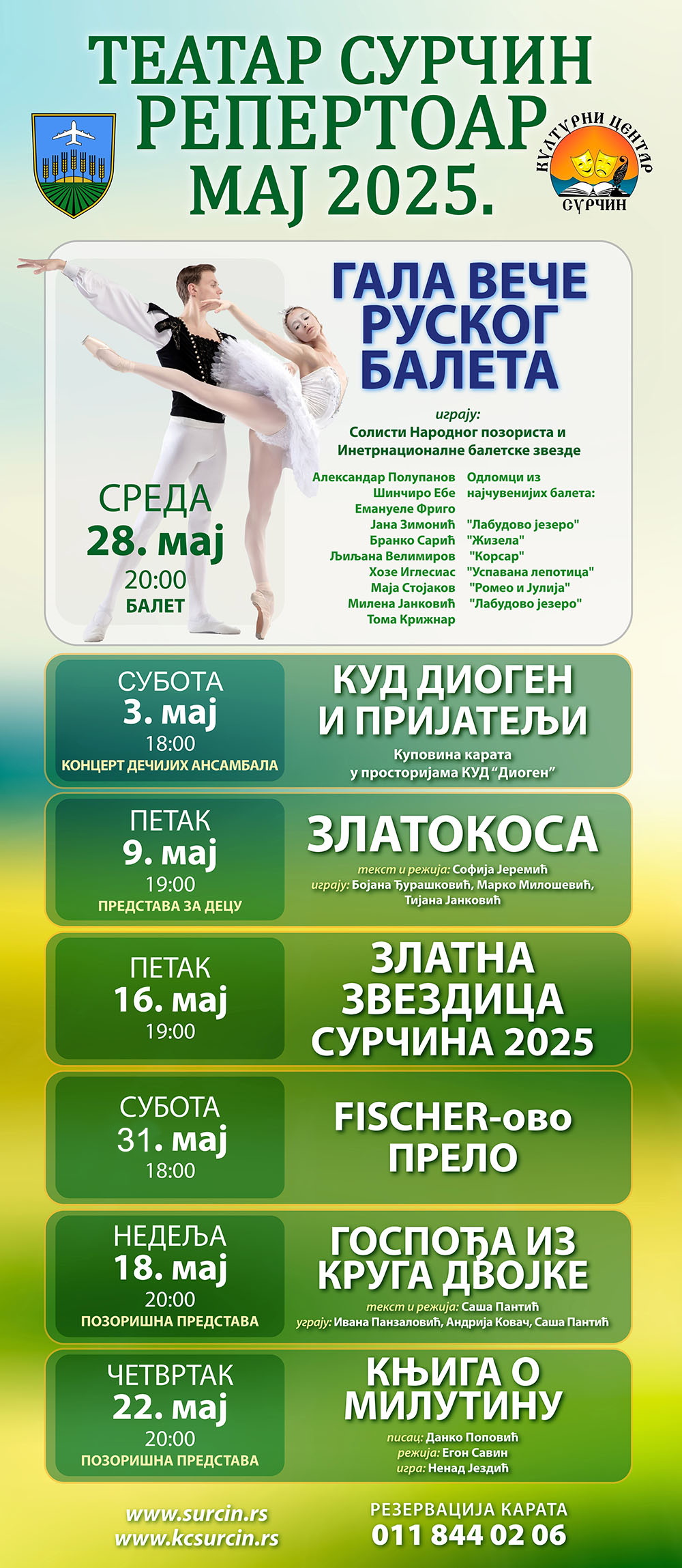 РЕПЕРТОАР ТЕАТРА СУРЧИН 3A MAJ 2025. – Општина Сурчин